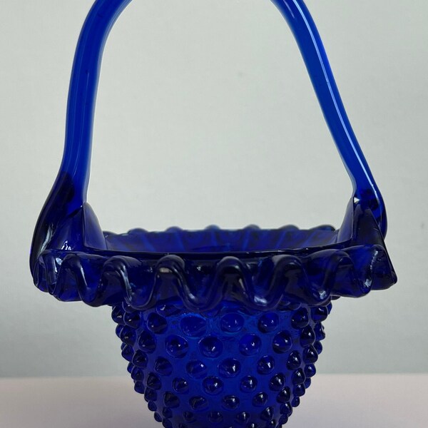 Vintage Glass Basket - Etsy