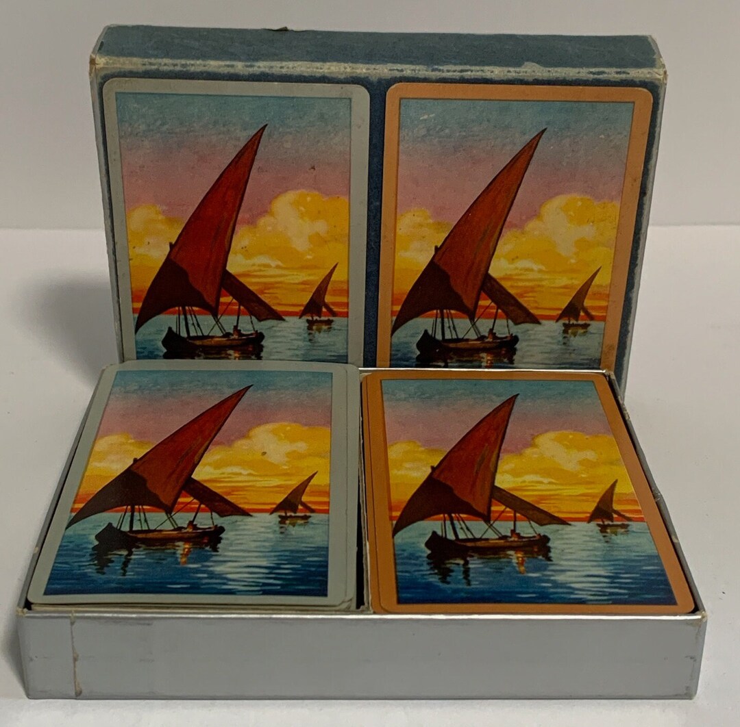 Vintage Sailboat Congress Playing Cards - Etsy