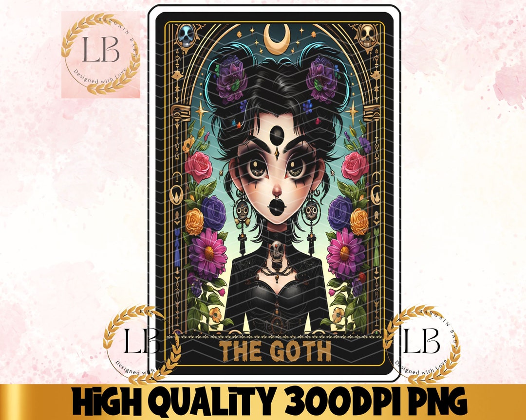 The Goth Tarot Card PNG, Sassy Gothic Witchy Girl T-shirt Mug Tumbler ...