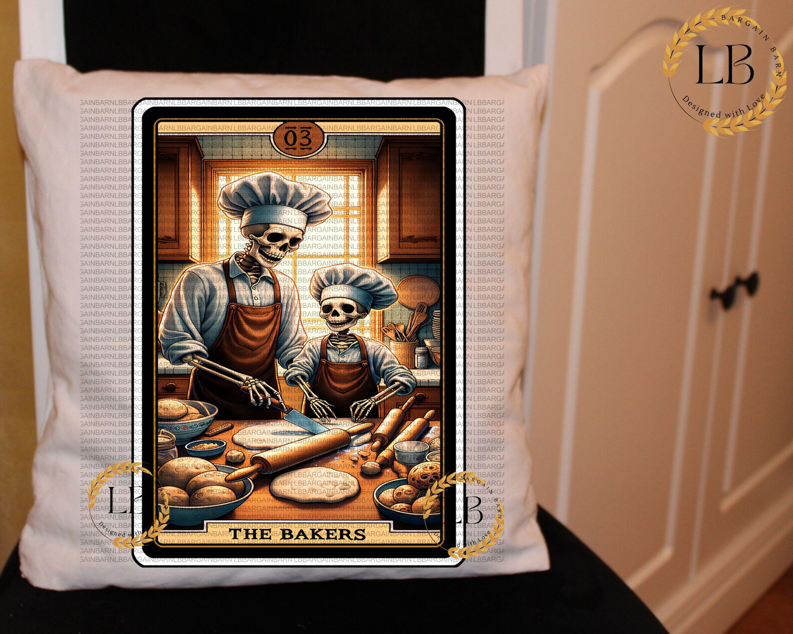 The Baker Tarot Card PNG, Funny Skeleton Baking Sublimation Design, Dad ...