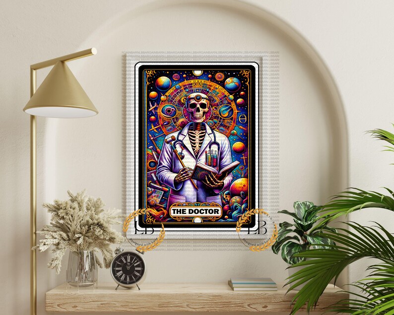 The Doctor Tarot Card PNG, Skeleton Sublimation Design, Doctor T-shirt ...