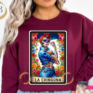 La Chingona Tarot Card PNG, Funny Mexican Sublimation Design, Skeleton ...