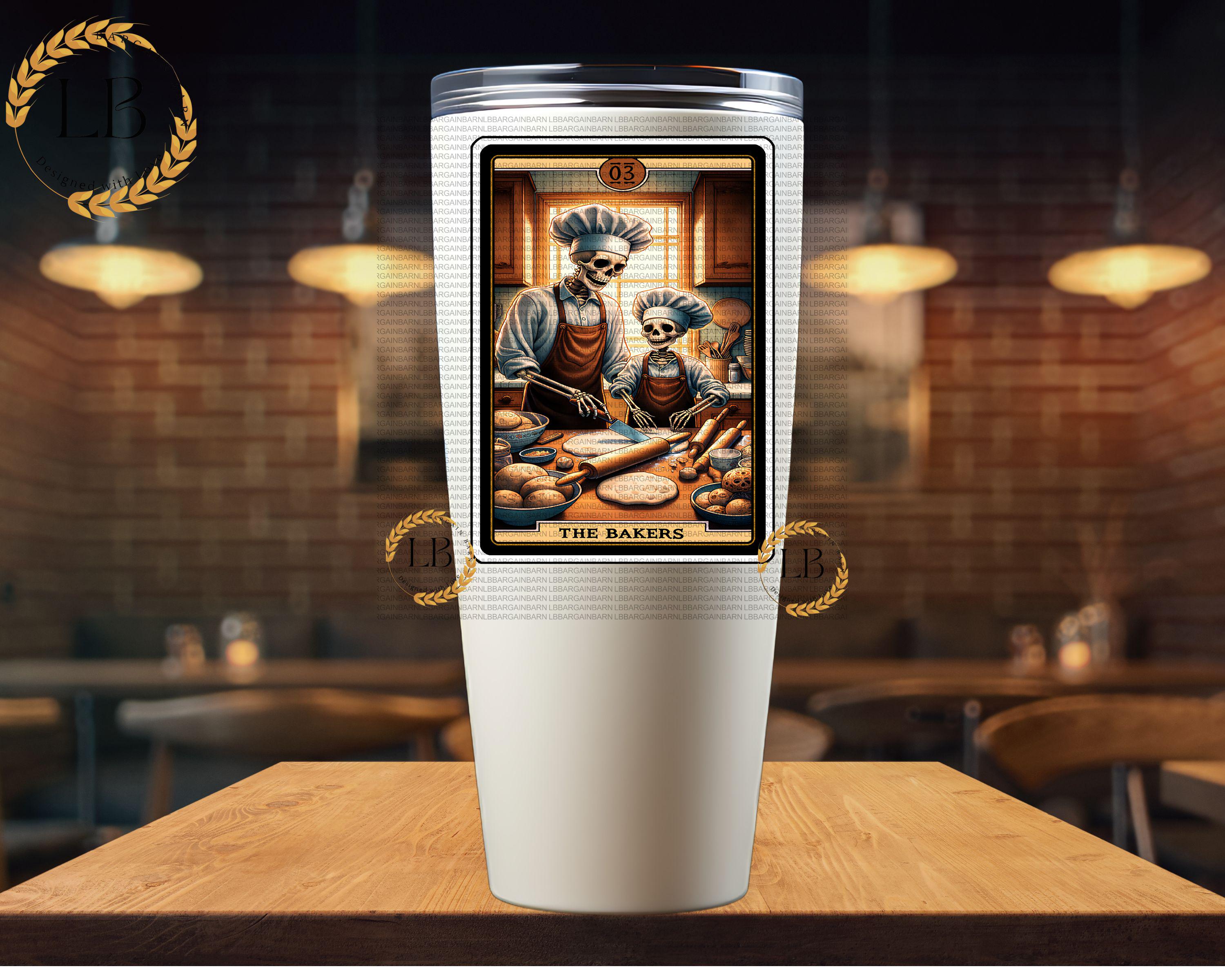 The Baker Tarot Card PNG, Funny Skeleton Baking Sublimation Design, Dad ...