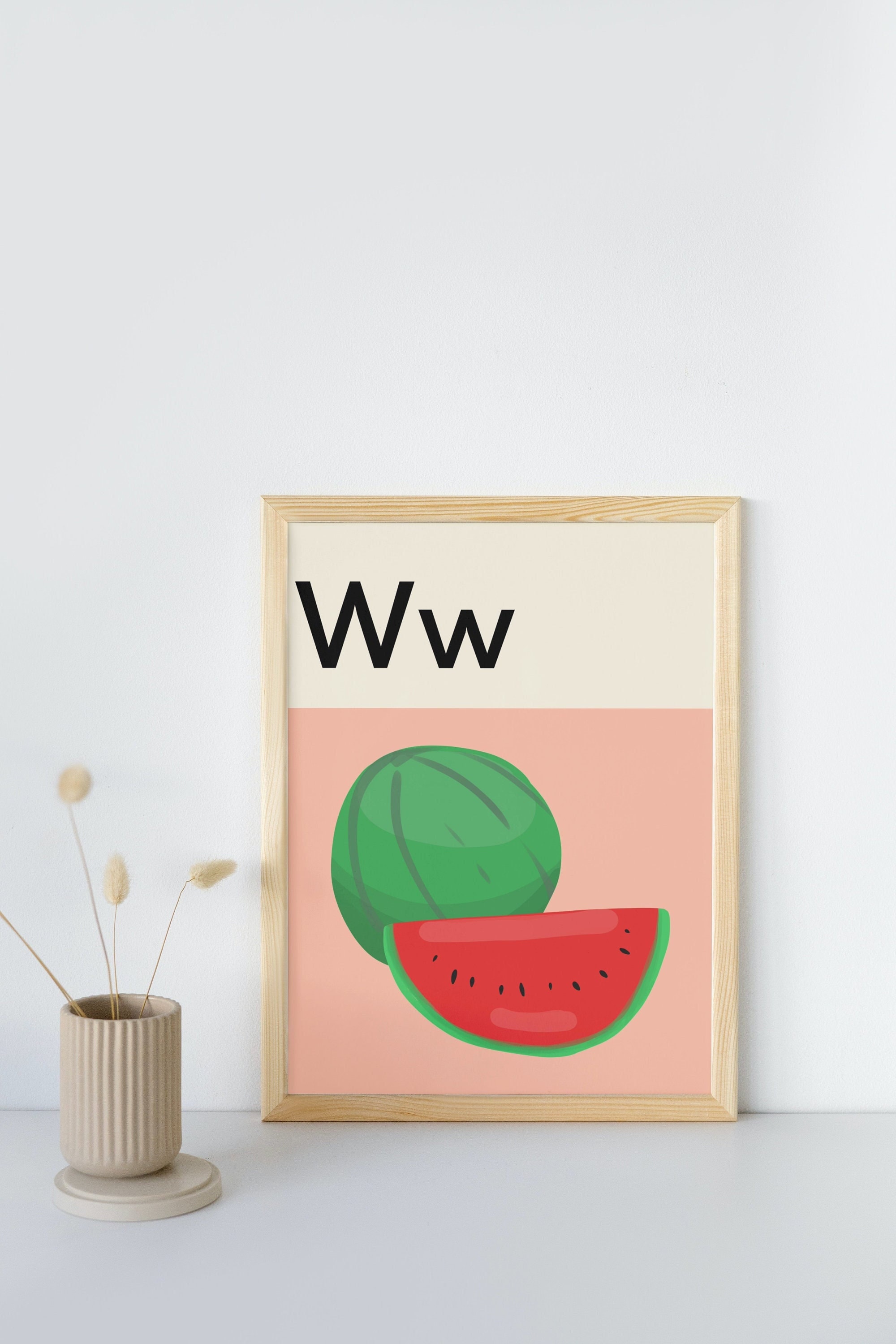 Letter W Poster • Nursery Wall Art • Educational Poster • Alphabet ...
