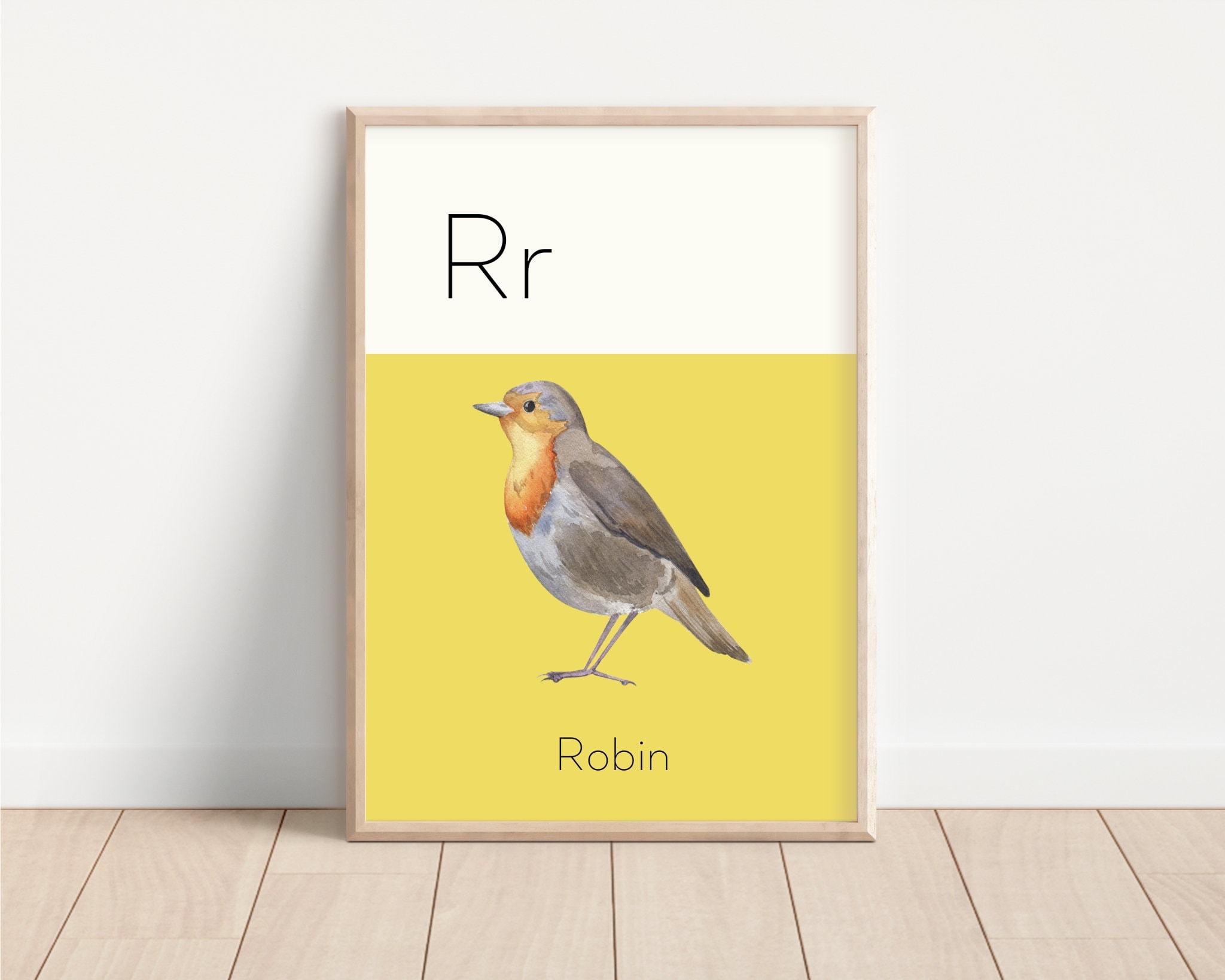 Nature Alphabet Poster Letter R Poster Nursery Wall Art Educational ...