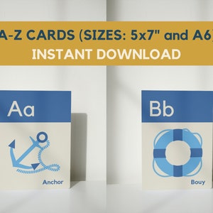 ABC Alphabet Cards Ocean Alphabet Cards Educational - Etsy