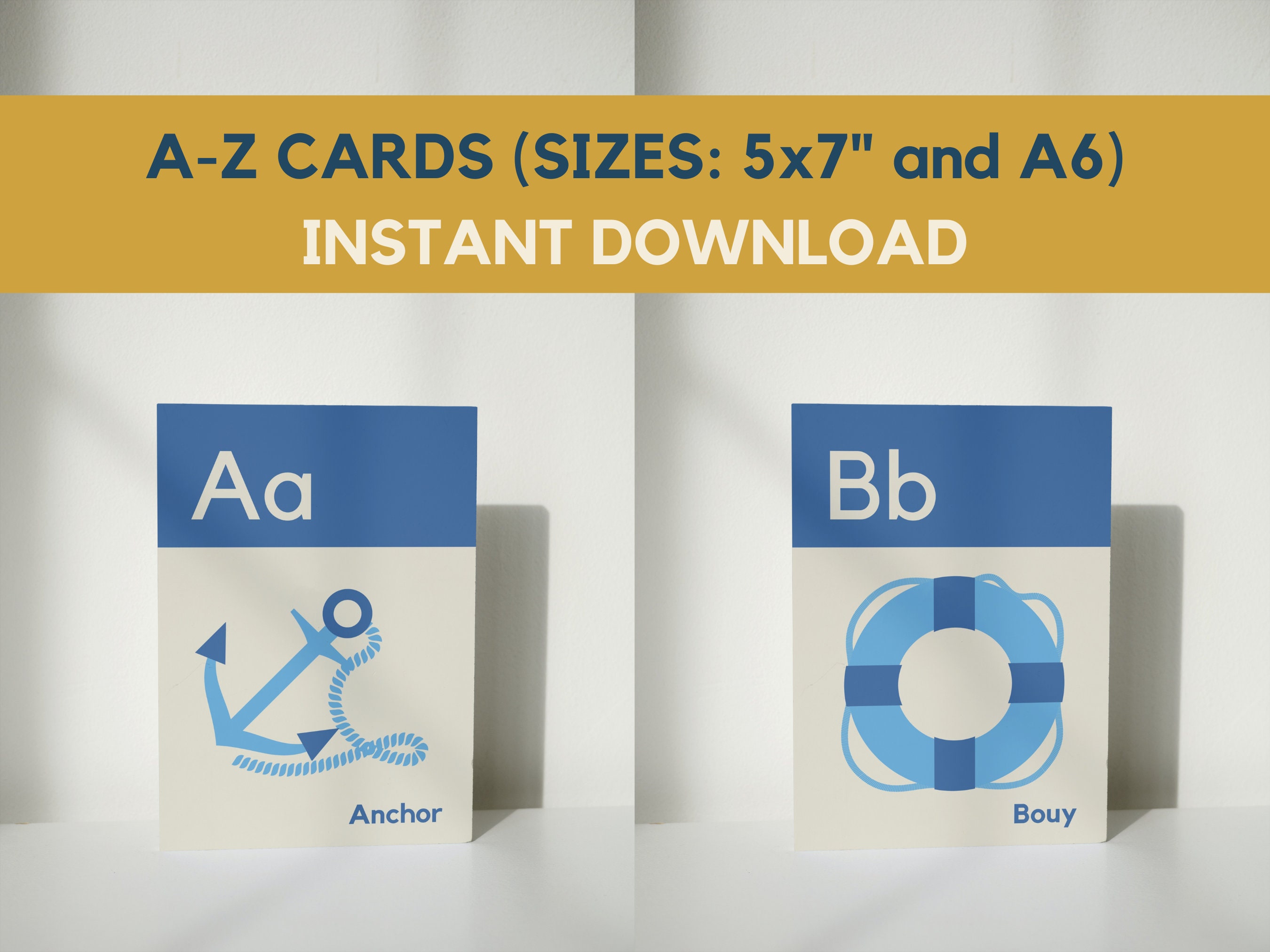 ABC Alphabet Cards Ocean Alphabet Cards Educational - Etsy