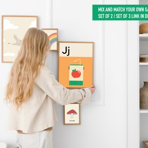 Letter J Alphabet Poster J is for Juice Learn ABC Print Nursery Decor ...