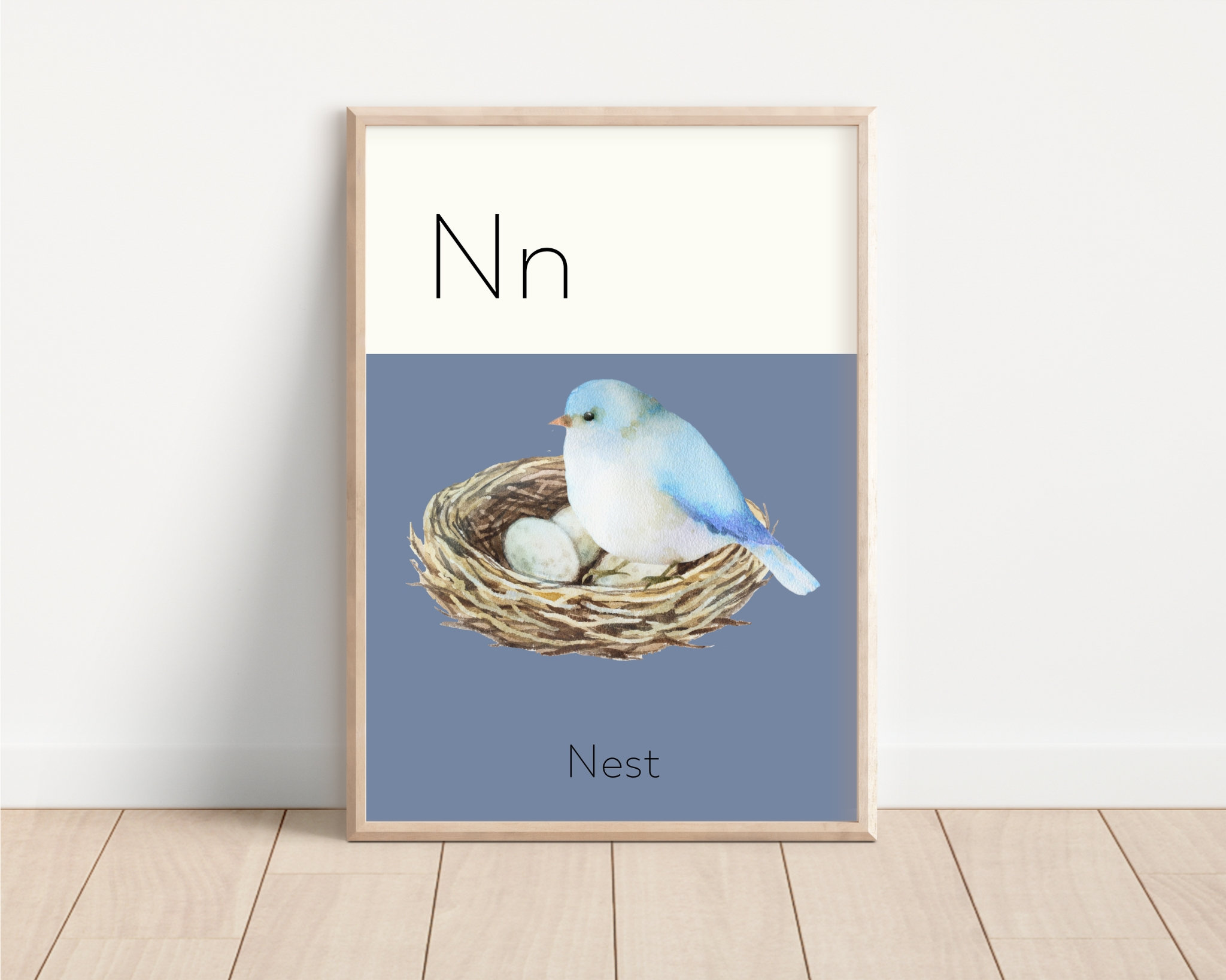 Nature Alphabet Poster • Letter N Poster • Nursery Wall Art ...