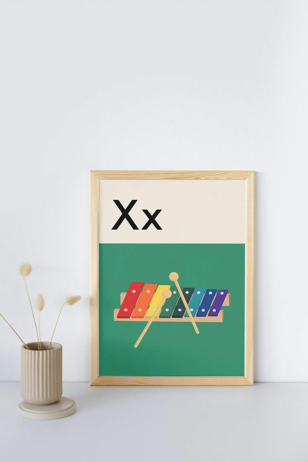 Letter X Poster • Nursery Wall Art • Educational Poster • Alphabet ...