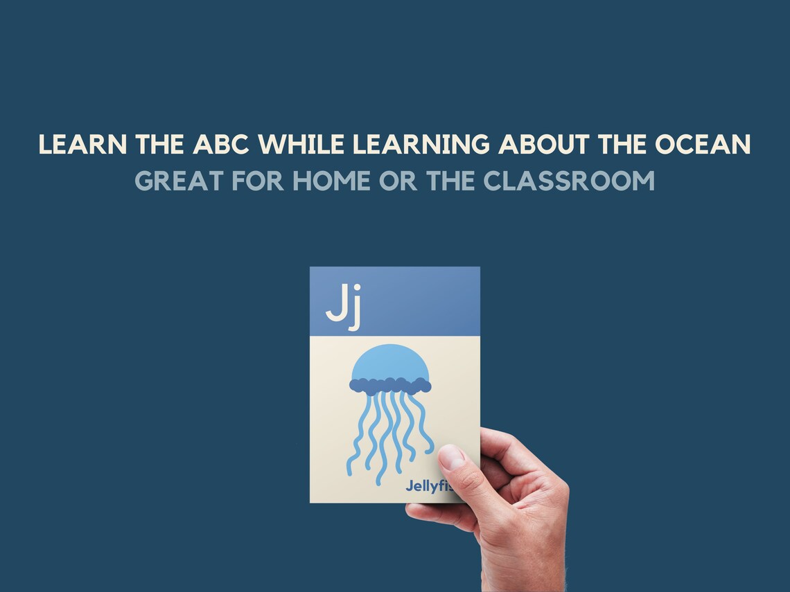 ABC Alphabet Cards Ocean Alphabet Cards Educational - Etsy