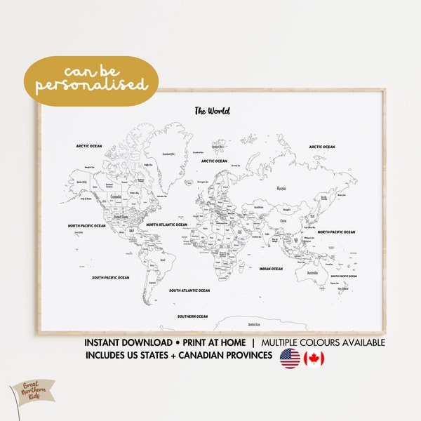 World Travel Tracker by Country - Etsy