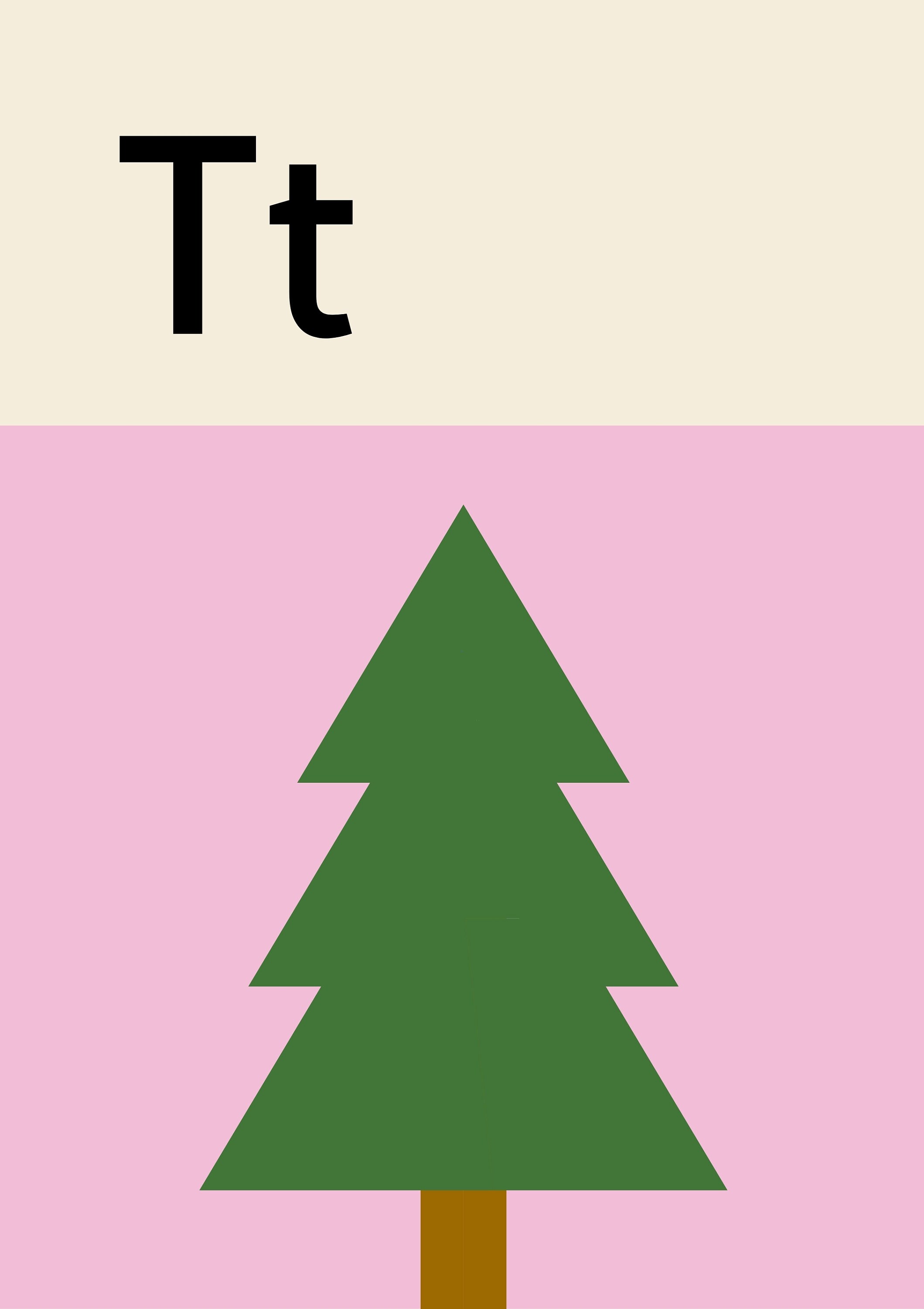 Letter T Poster Nursery Wall Art Educational Poster - Etsy