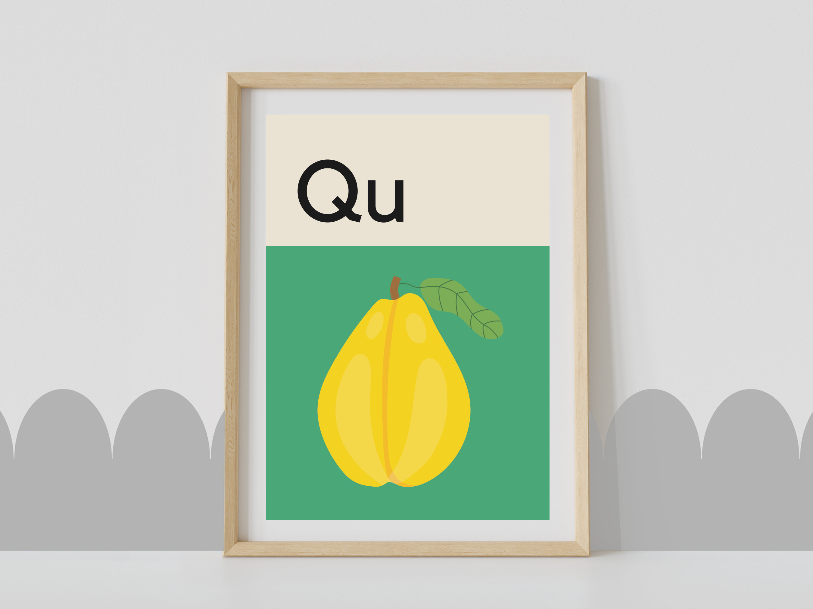 Letter Q Alphabet Poster • Q is for Quince • Learn ABC Print • Nursery ...