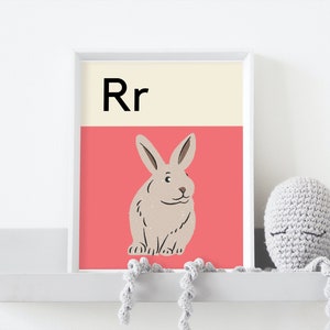 Letter R Poster • Nursery Wall Art • Educational Poster • Alphabet ...