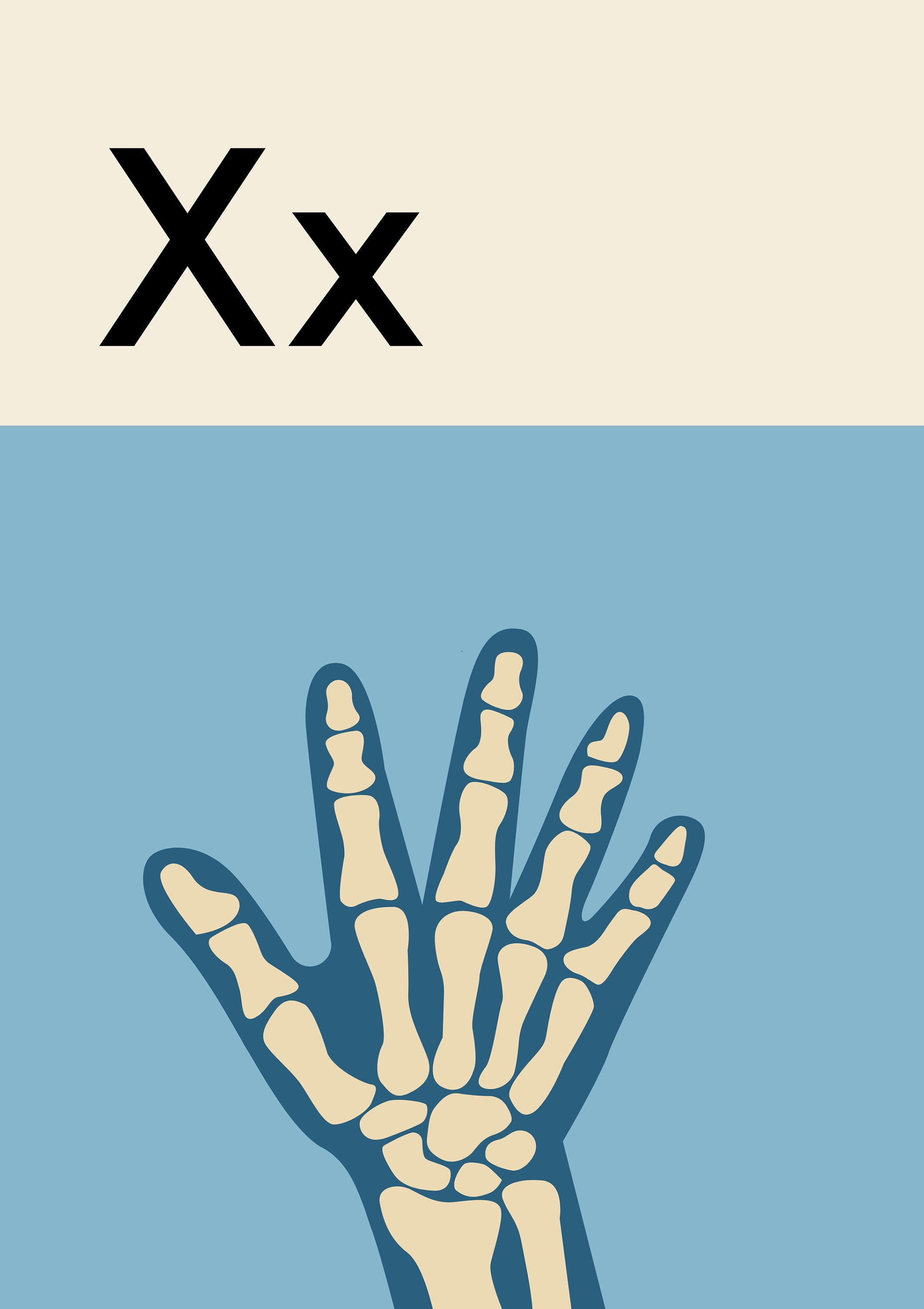 Letter X Alphabet Poster X is for Xray Learn ABC Print Nursery Decor ...