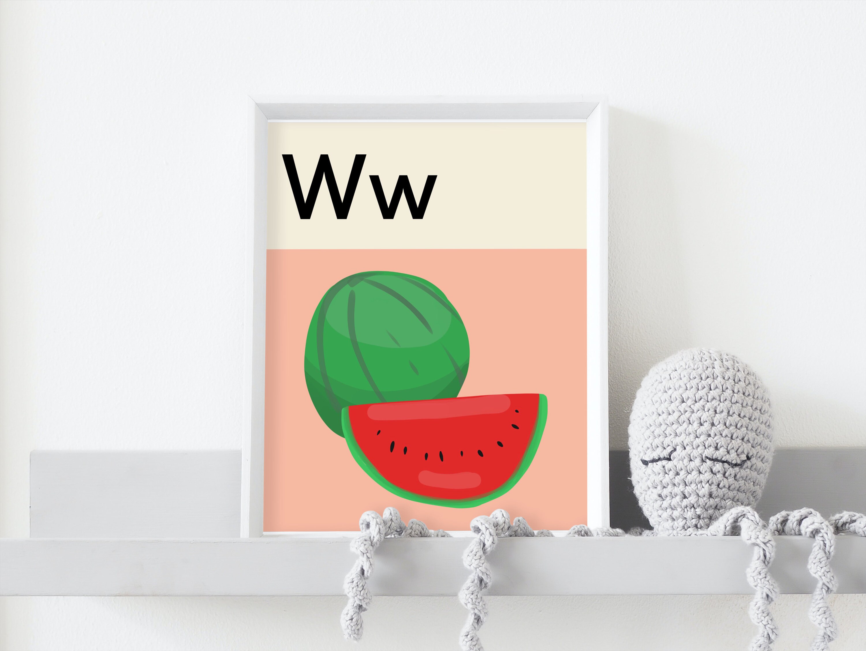 Letter W Poster • Nursery Wall Art • Educational Poster • Alphabet ...