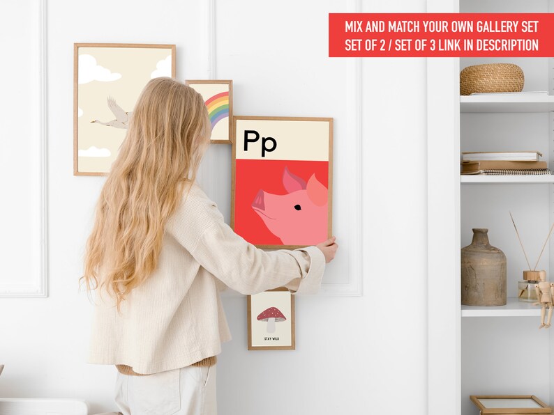 Letter P Alphabet Poster • P is for Pig • Learn ABC Print • Nursery ...