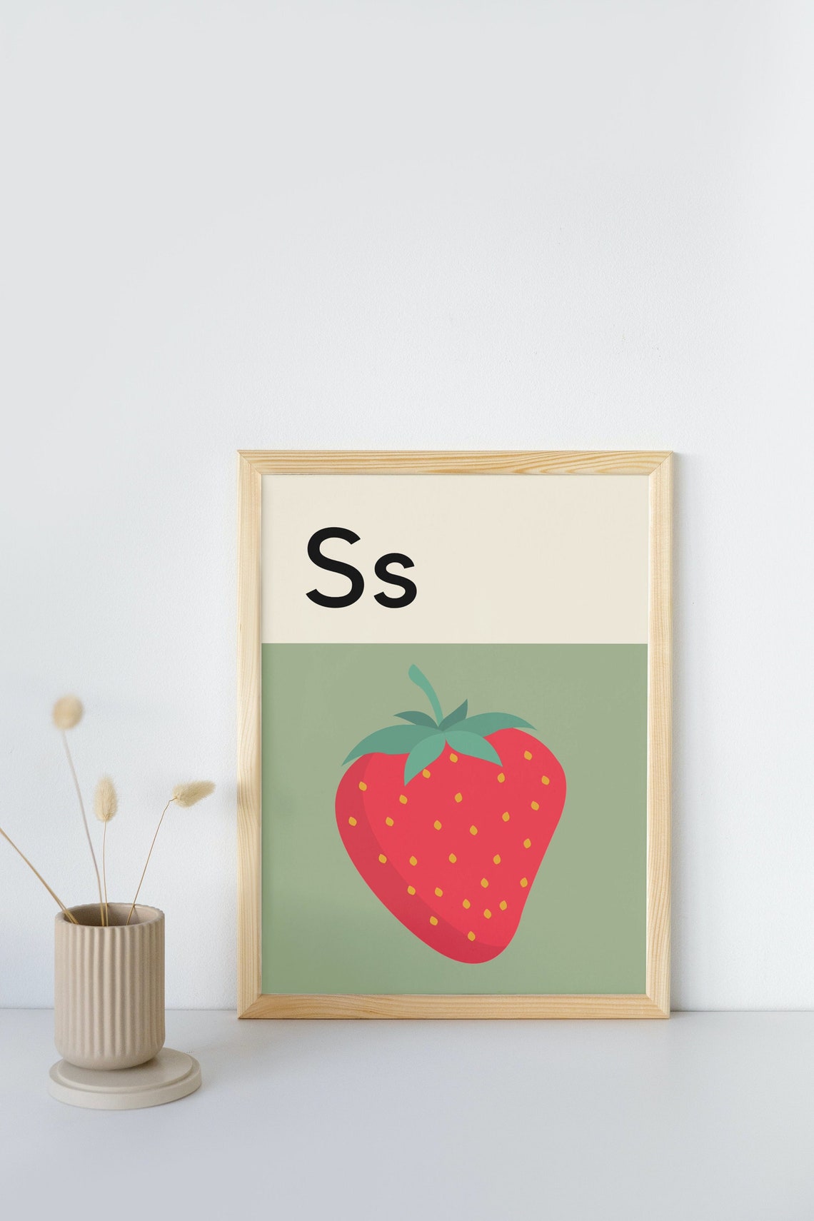 Letter S Poster Nursery Wall Art Educational Poster Alphabet Poster ...