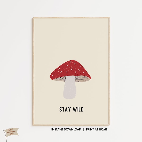 Mushroom Poster - Etsy