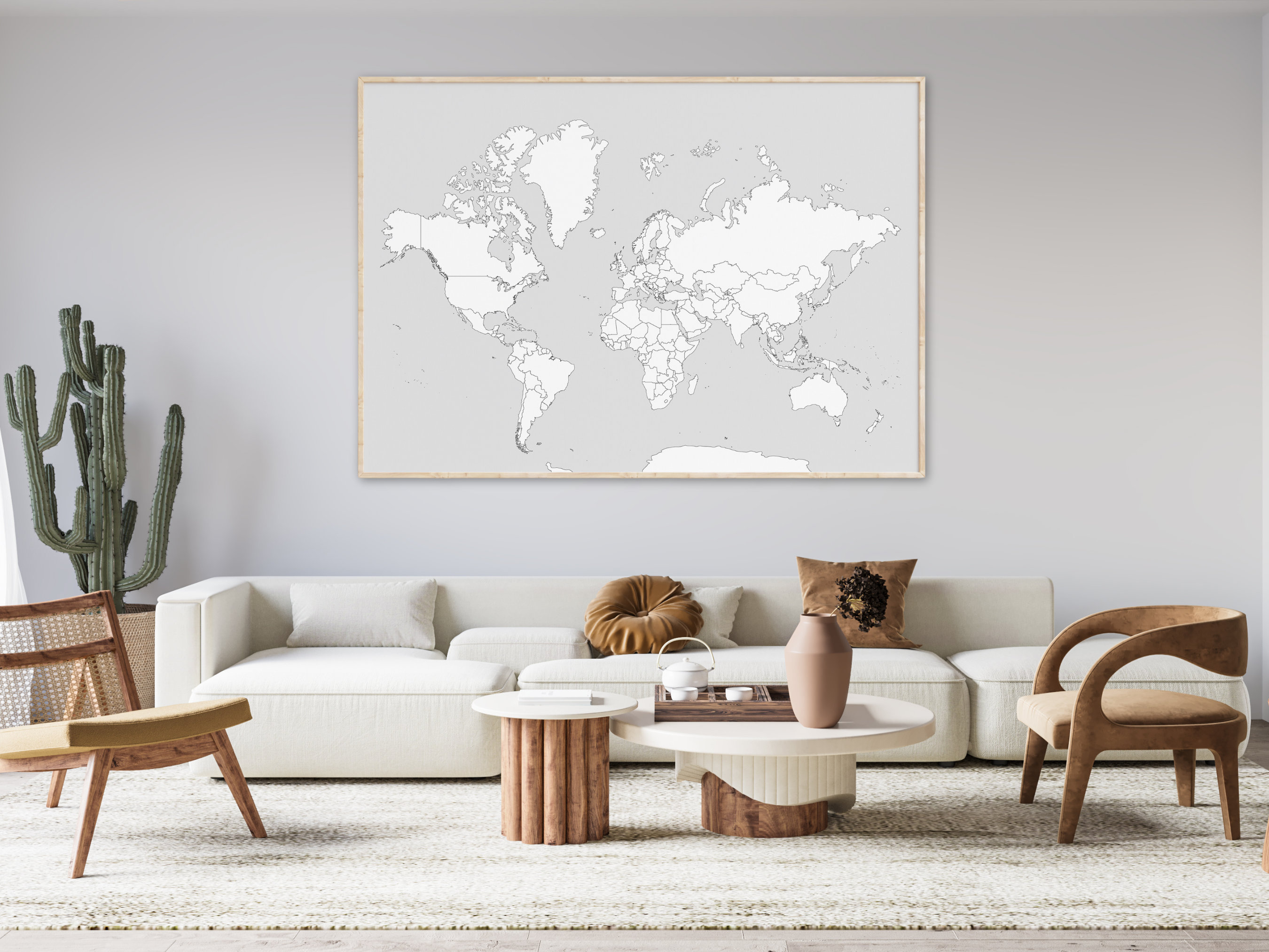 World Colouring Map Poster • Where I've Been Tracker • Nursery Wall Art ...