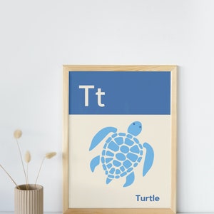 Letter T Poster Nursery Wall Art Educational Poster - Etsy Canada