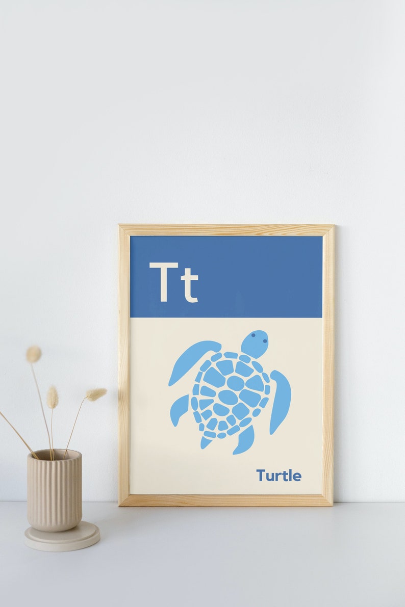 Letter T Poster Nursery Wall Art Educational Poster - Etsy Canada