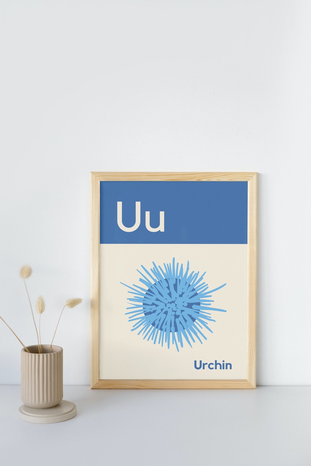 Letter U Poster Nursery Wall Art Educational Poster Alphabet Poster ...