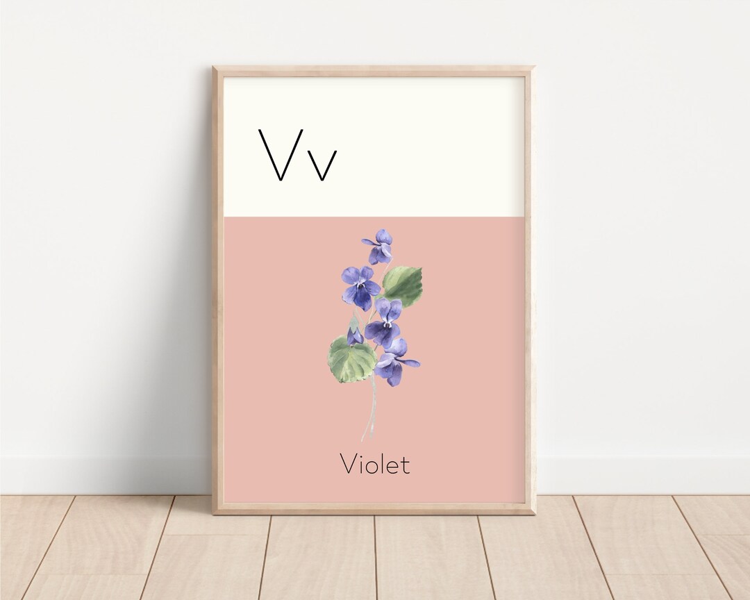 Nature Alphabet Poster • Letter V Poster • Nursery Wall Art ...