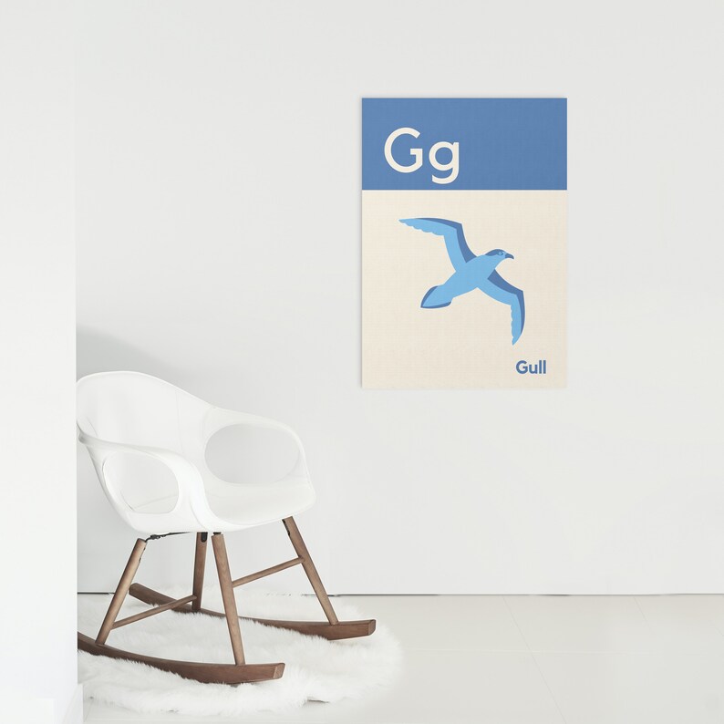 Letter G Poster Nursery Wall Art Educational Poster - Etsy