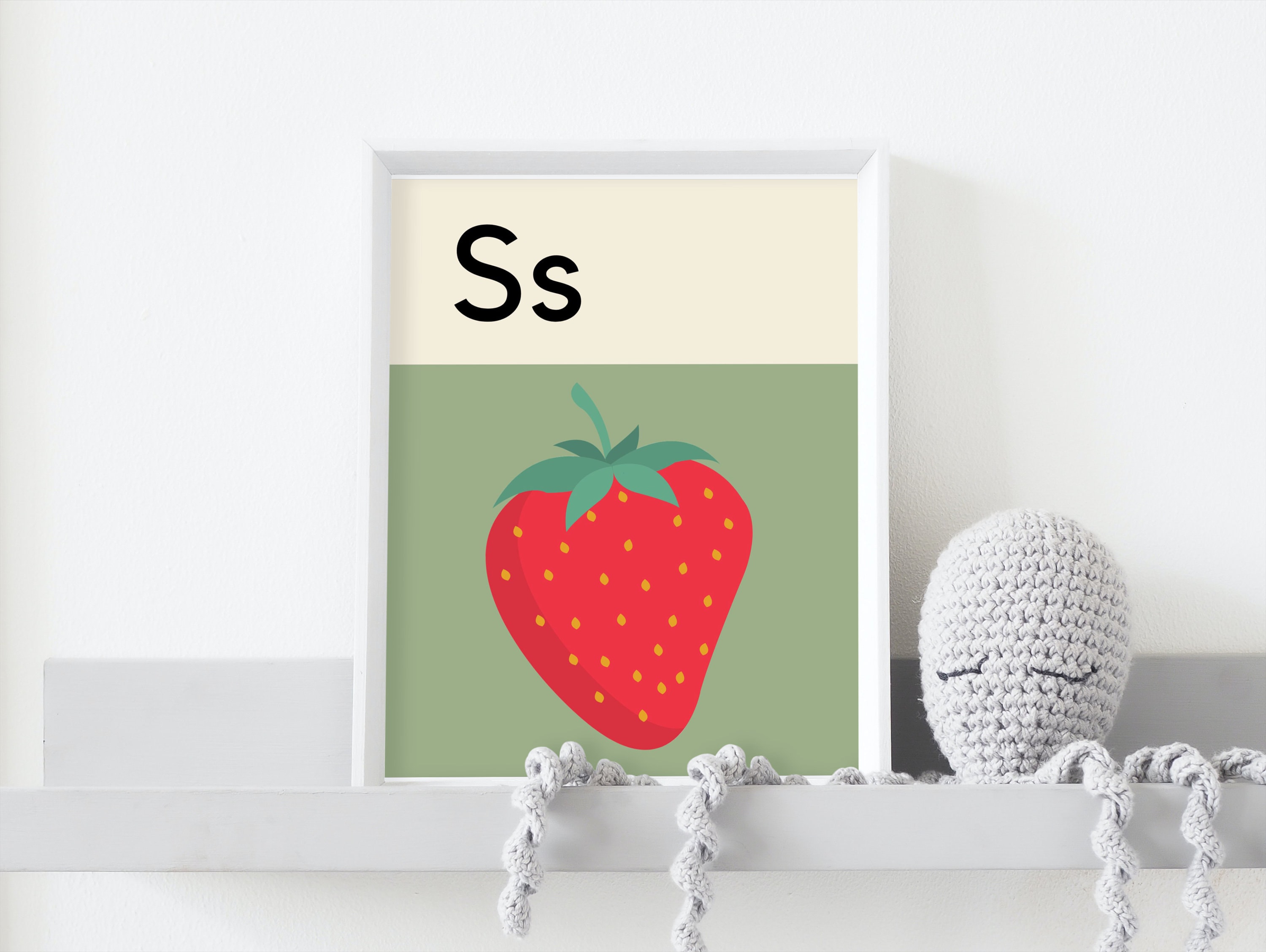 Letter S Poster Nursery Wall Art Educational Poster Alphabet Poster ...
