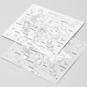 Animal World Colouring Page • Instant Download • Nursery Wall Art ...