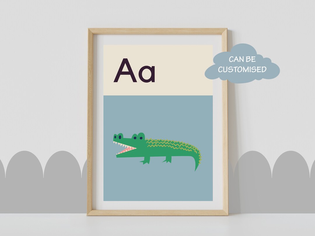 Letter A Alphabet Poster • A is for Alligator • Learn ABC Print ...