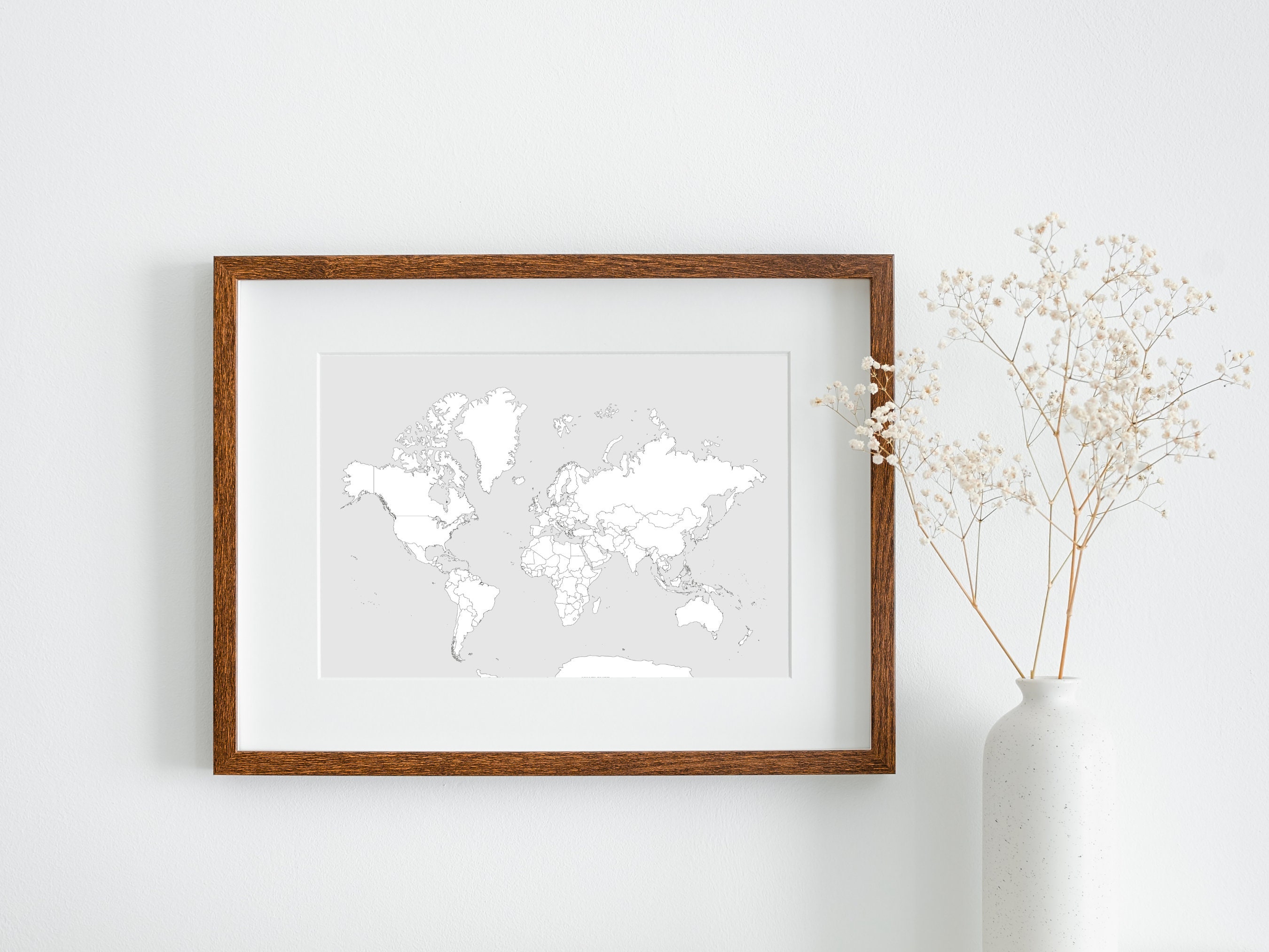 World Map Color in Travel Map • Bucket List Map • Print at Home World ...