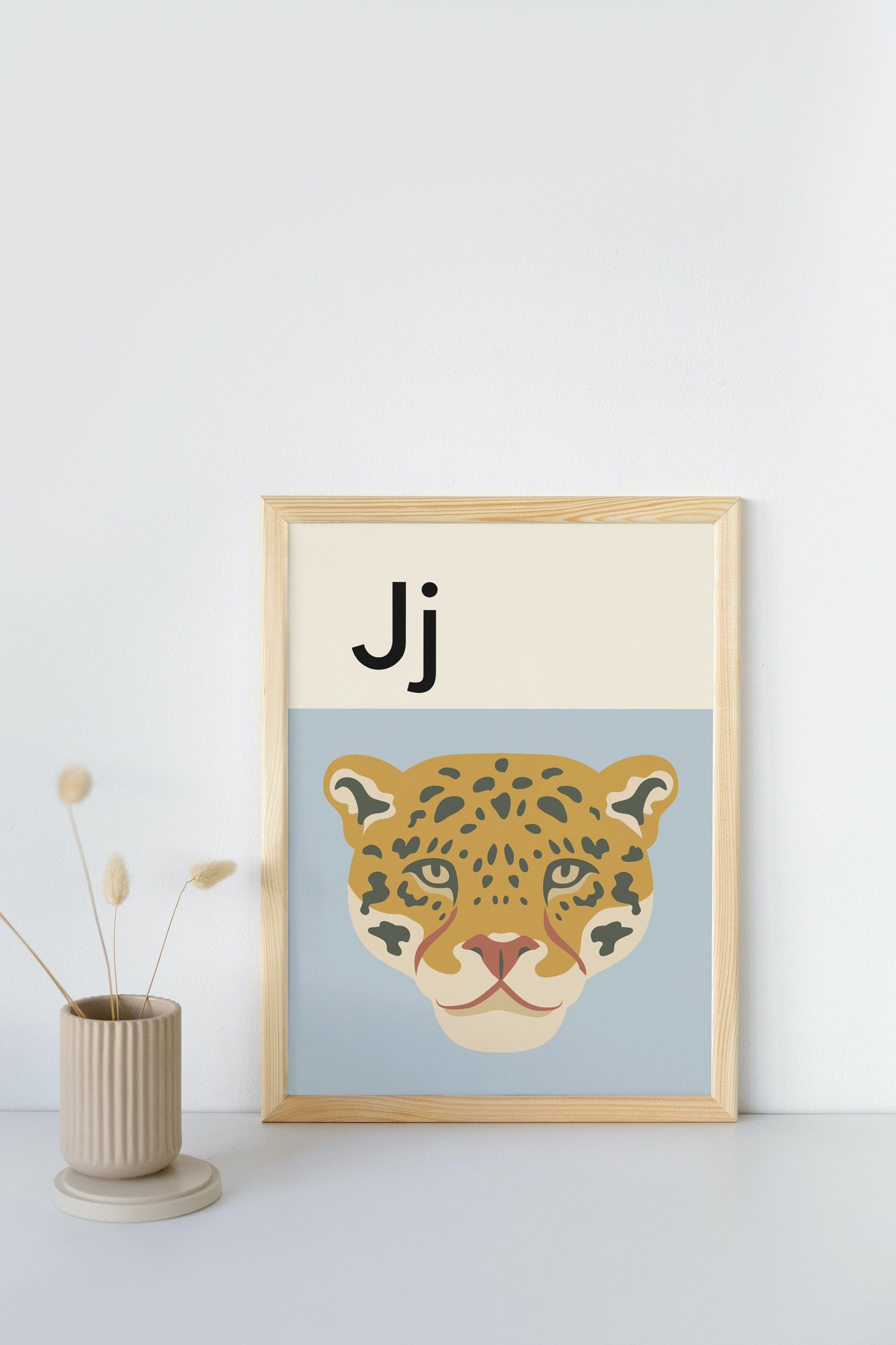 Letter J Alphabet Poster J is for Jaguar Learn ABC Print Jungle Nursery ...