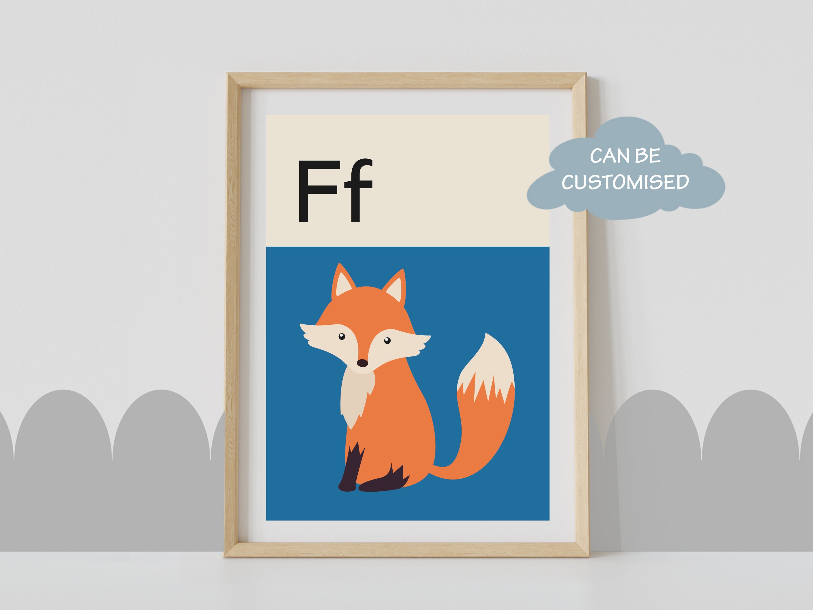 Letter F Alphabet Poster • F is for Fox • Learn ABC Print • Nursery ...