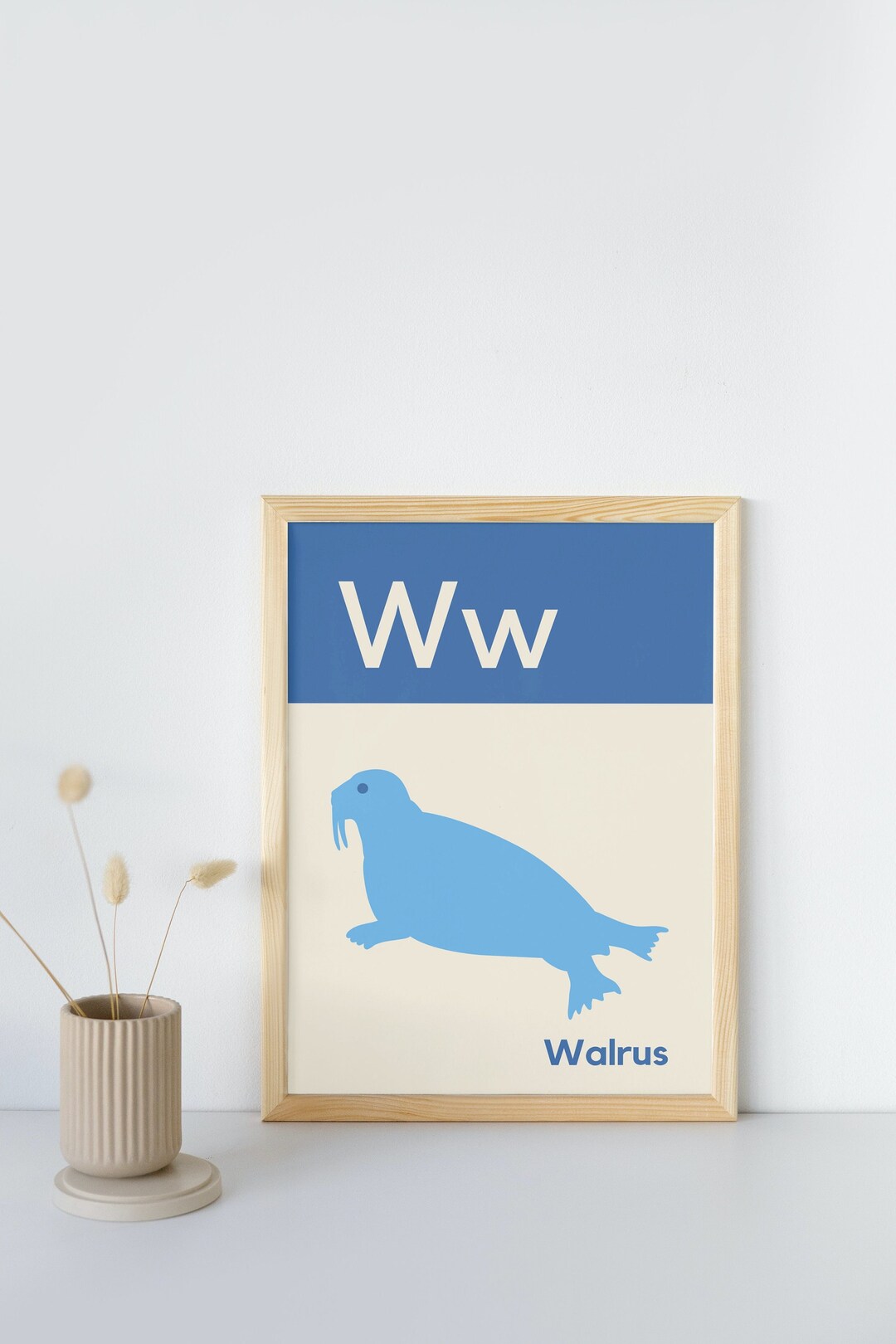 Letter W Poster • Nursery Wall Art • Educational Poster • Alphabet ...