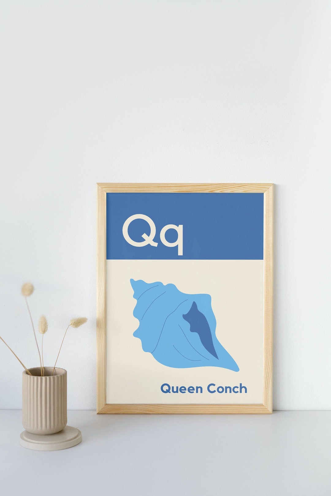 Letter Q Poster Nursery Wall Art Educational Poster - Etsy