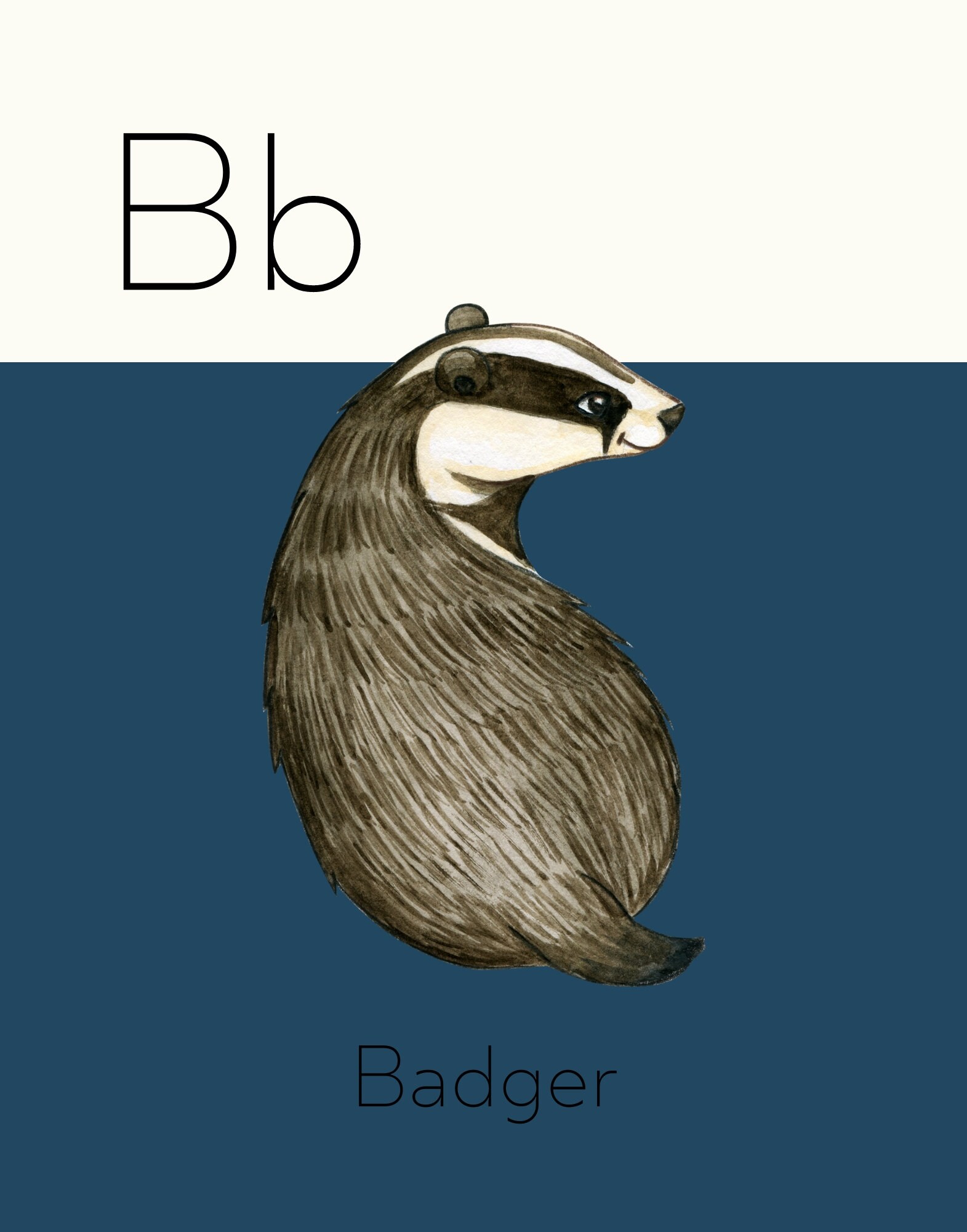 Nature Alphabet Poster • Letter B Poster • Nursery Wall Art ...
