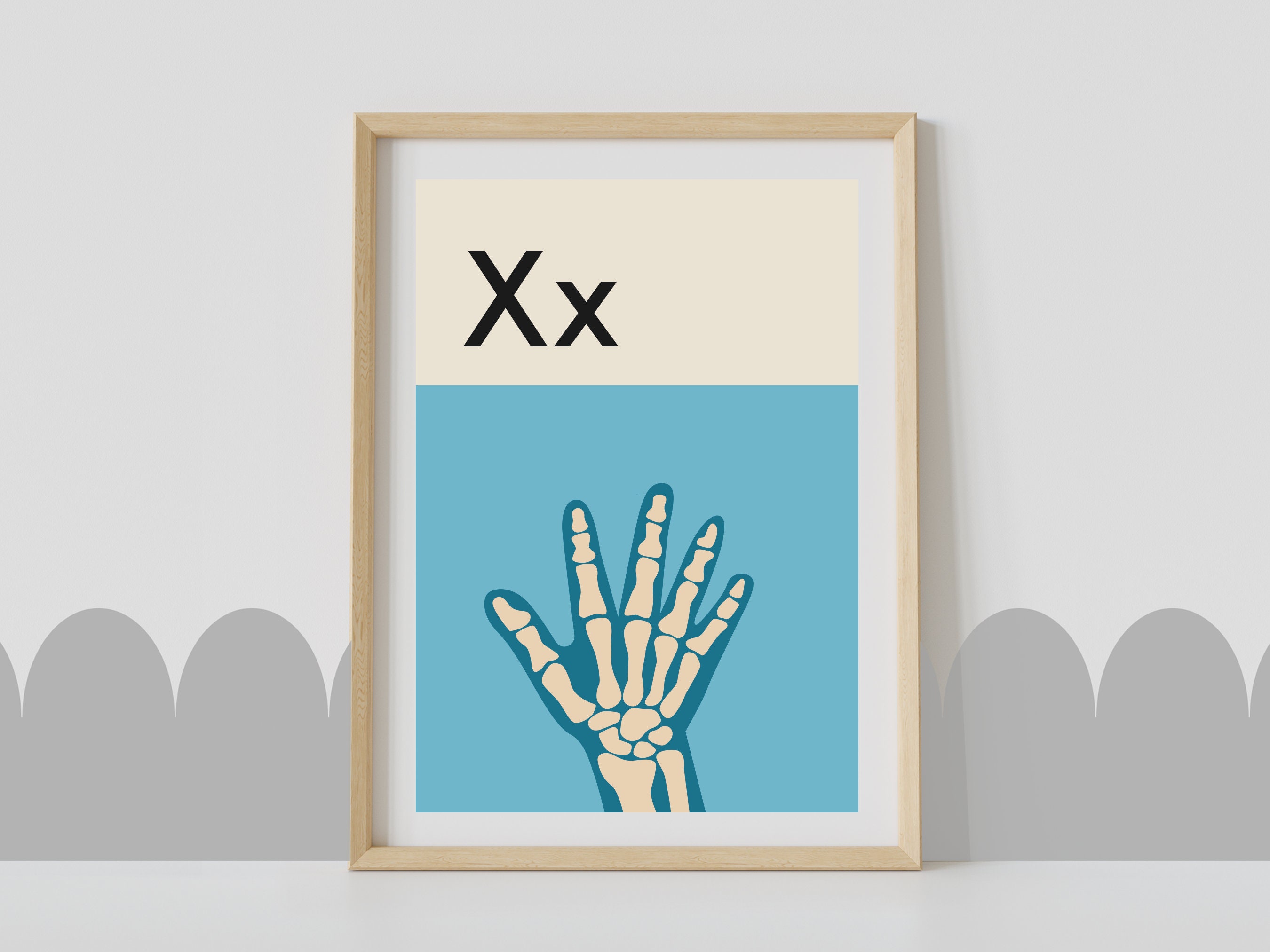 Letter X Alphabet Poster X is for Xray Learn ABC Print Nursery Decor ...