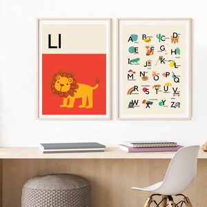 Letter L Alphabet Poster • L is for Lion • Learn ABC Print • Nursery ...