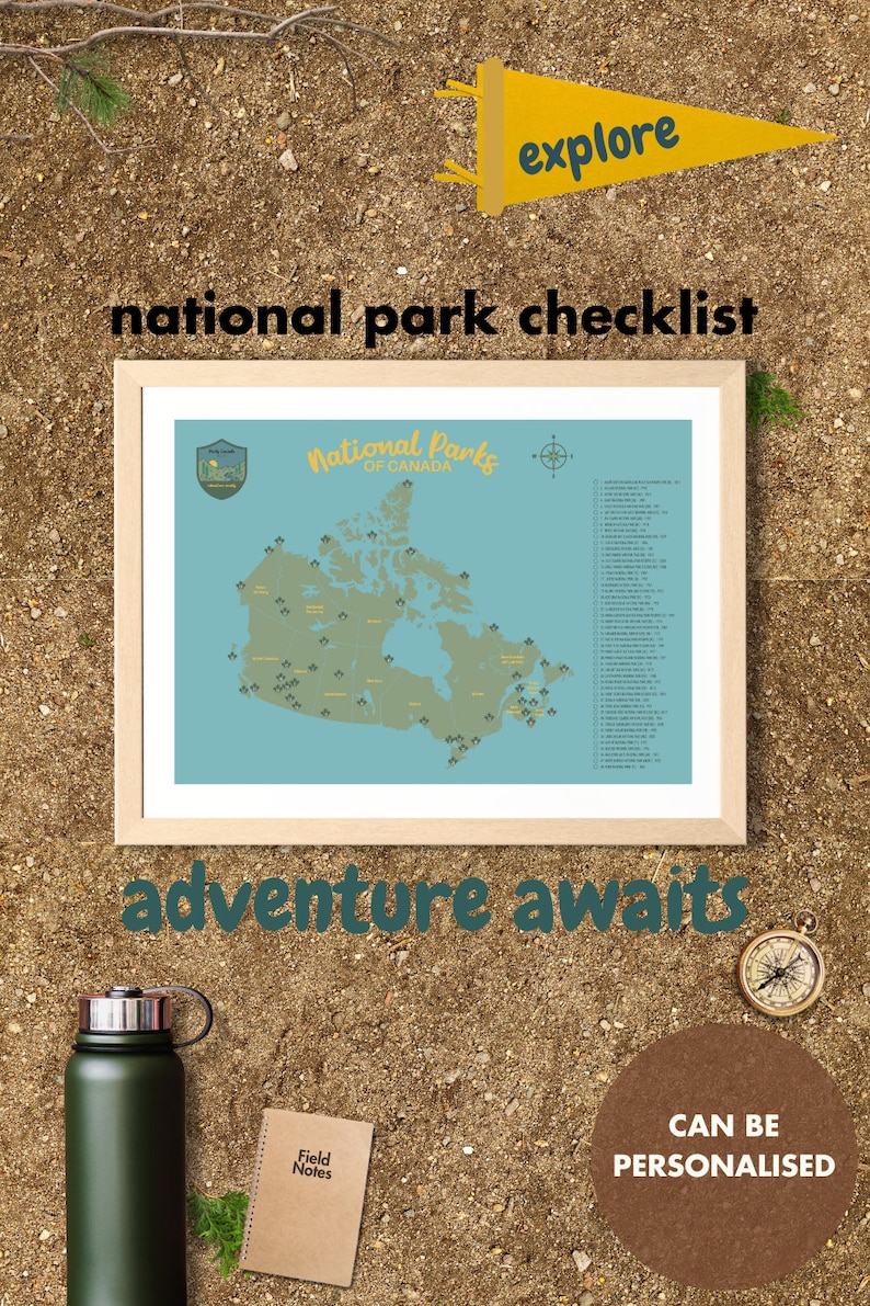 Canada National Park Map National Park Checklist Places I've Been Map ...