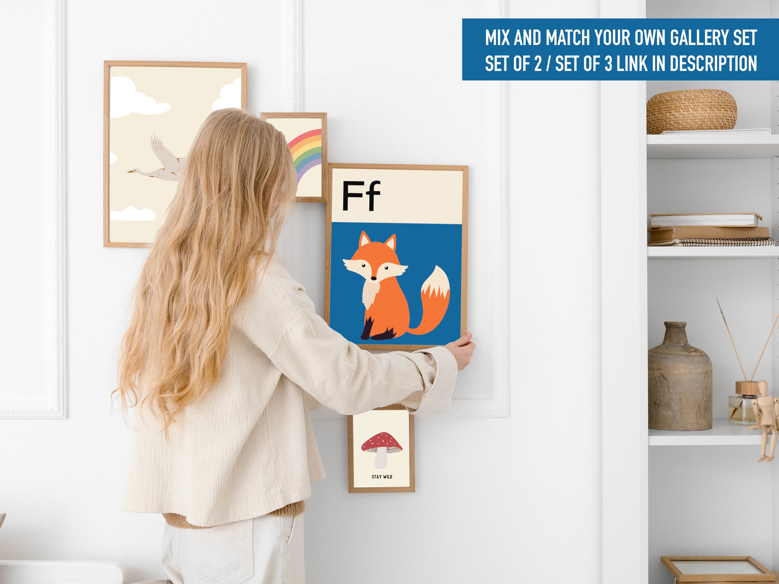 Letter F Alphabet Poster • F is for Fox • Learn ABC Print • Nursery ...