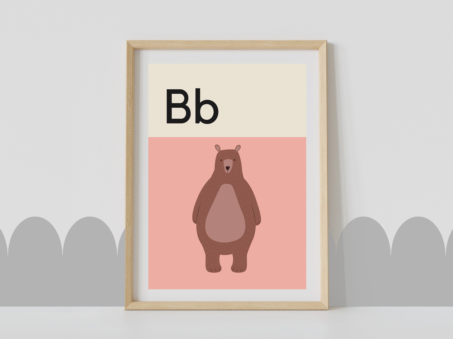 Letter B Alphabet Poster B is for Bear Learn ABC Print Nursery Decor ...