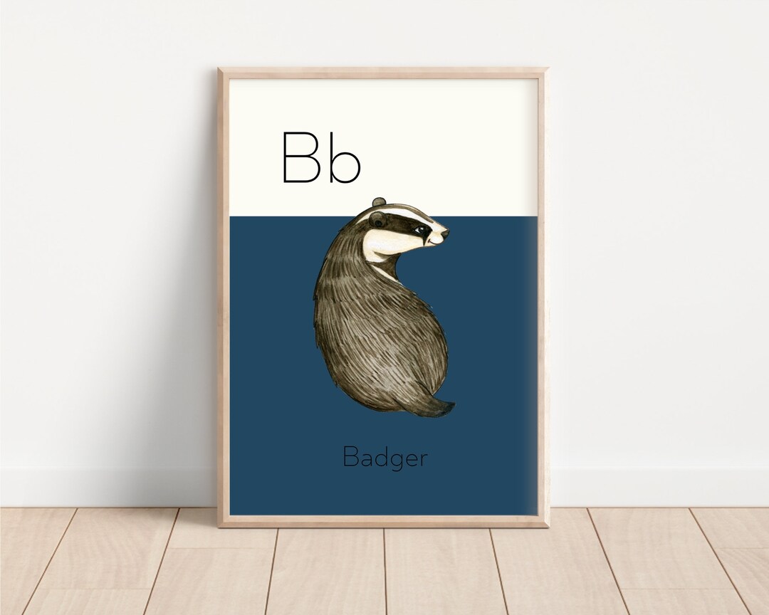Nature Alphabet Poster • Letter B Poster • Nursery Wall Art ...