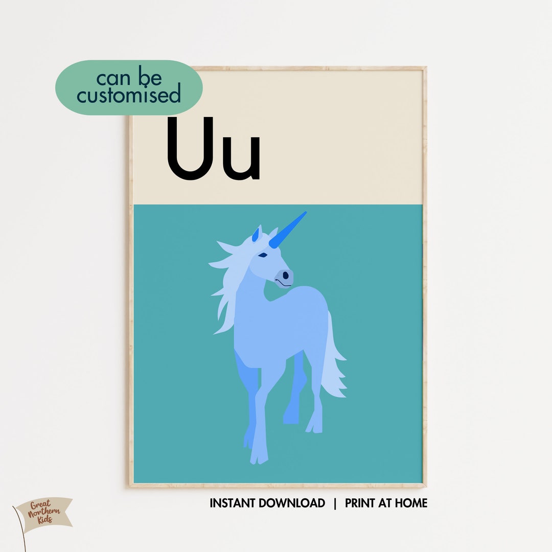 Letter U Poster • Nursery Wall Art • Educational Poster • Alphabet ...