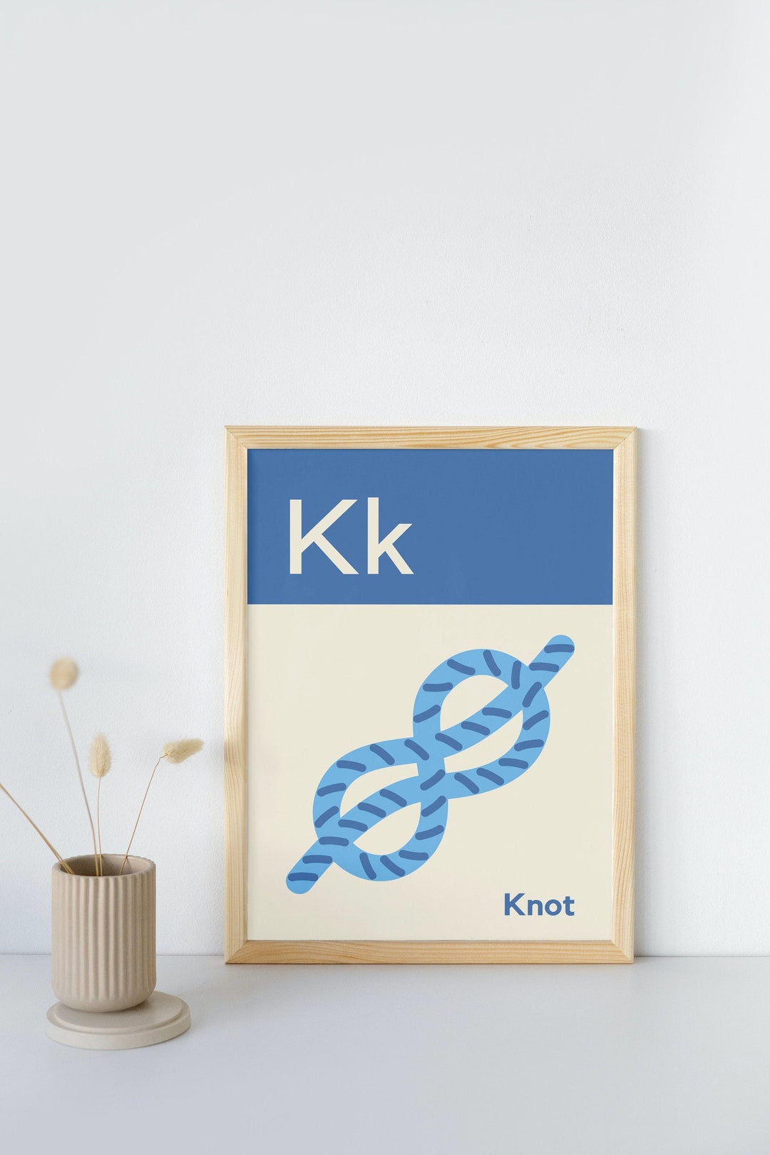 Letter K Poster Ocean Themed Nursery Wall Art for Playroom Alphabet ...