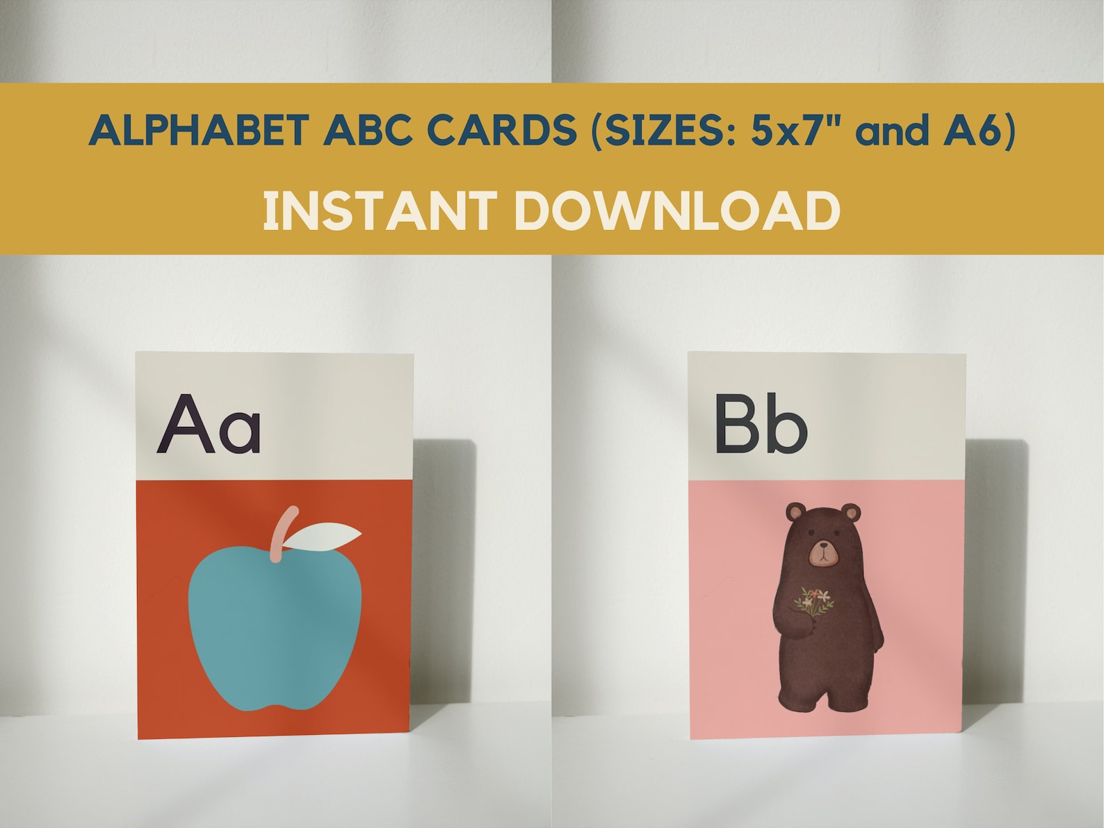 Alphabet Flashcards for Learning the Abcs Educational Printable ABC ...