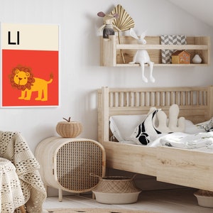 Letter L Alphabet Poster • L is for Lion • Learn ABC Print • Nursery ...