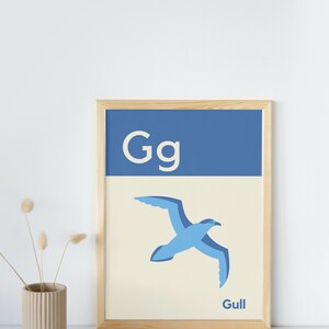 Letter G Poster Nursery Wall Art Educational Poster - Etsy
